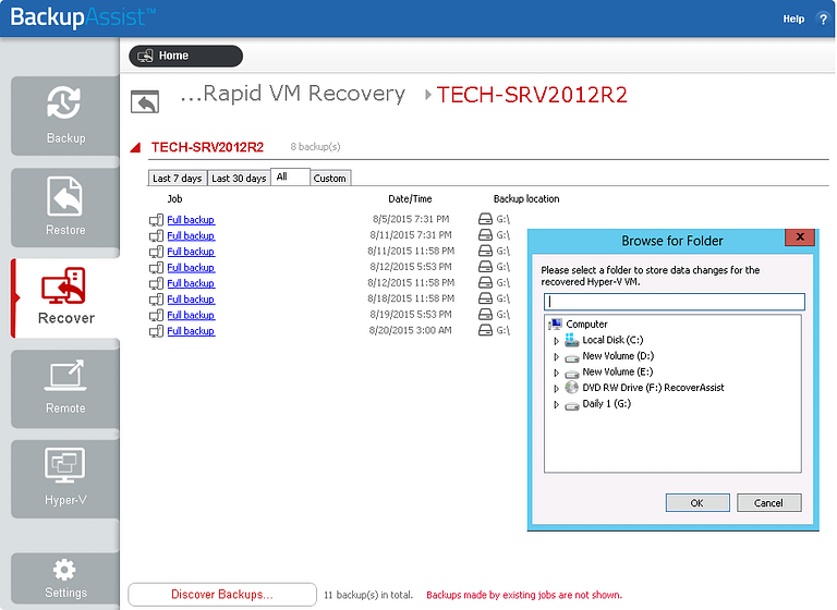 Hyper V Backup Software Easy Disaster Recovery With Backupassist